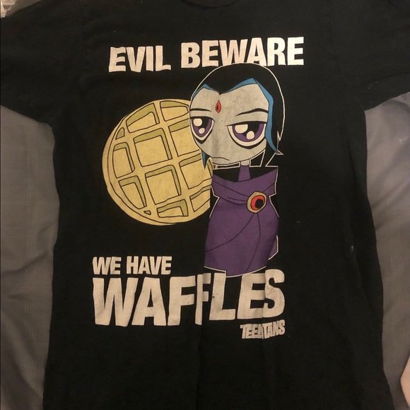 Hot Topic | Shirts | Teen Titans Raven Evil Beware We Have Waffles ...